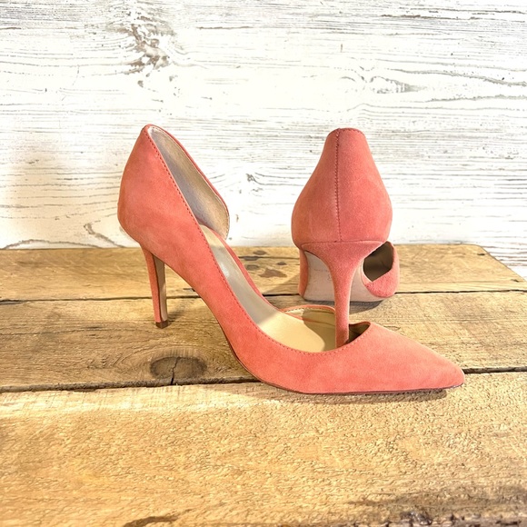 Ann Taylor | Shoes | Ann Taylor Heels Pink Suede Leather 7m | Poshmark